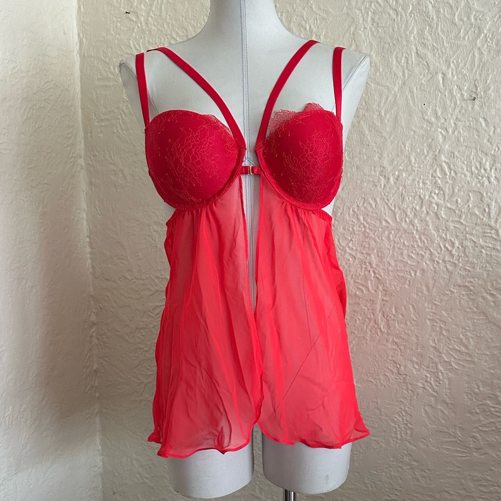 Victoria’s Secret Negligee Lipstick Red Strappy Under… - Gem